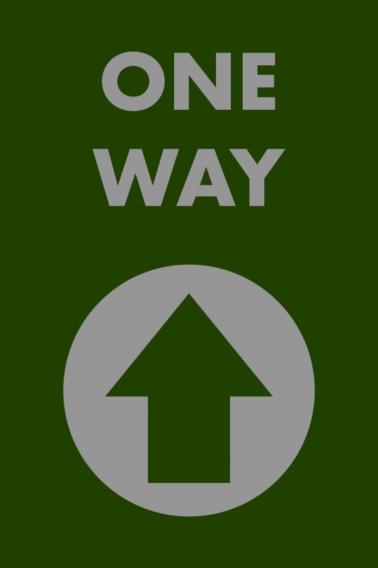 One Way Up Arrow Floor Mat Social Distancing 194AU | Justrite