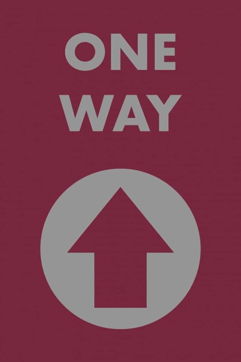 One Way Up Arrow Floor Mat Social Distancing 194AU | Justrite