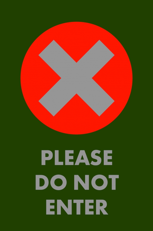 Please Do Not Enter Floor Mat with Symbol 194PE | Justrite