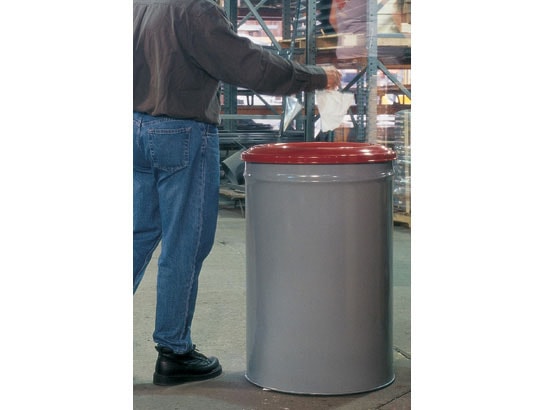 15 Gallon Steel Cease-Fire® Waste Receptacle, Gray | 26415 | Justrite