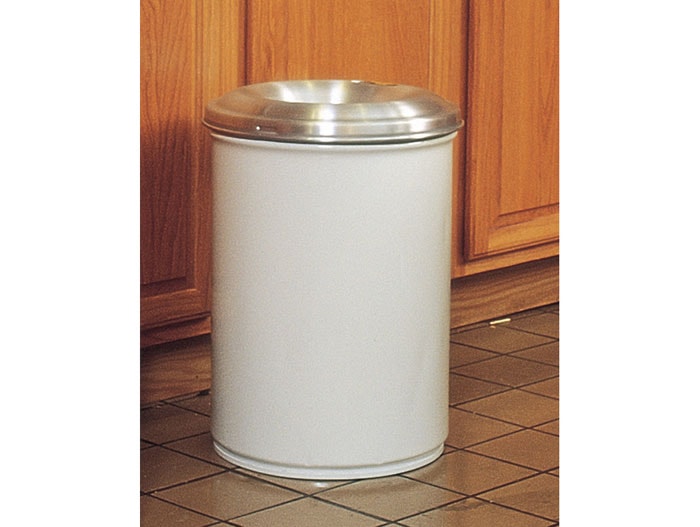 Cease-Fire® Waste Receptacle With Aluminum Head | 30 Gallon, White ...