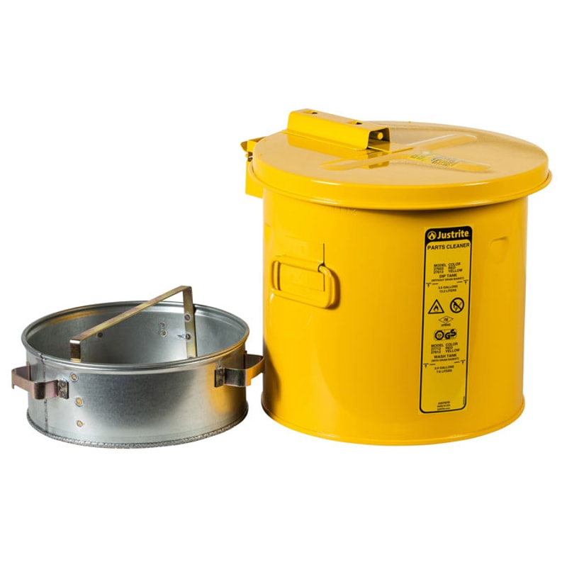 2 Gallon, Wash Tank With Basket for Small Parts Cleaning | 27812 | Justrite