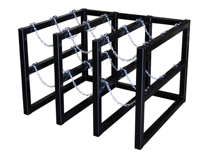 9 Tank Gas Cylinder Rack | 3 Wide by 3 Deep | 35134 | Justrite