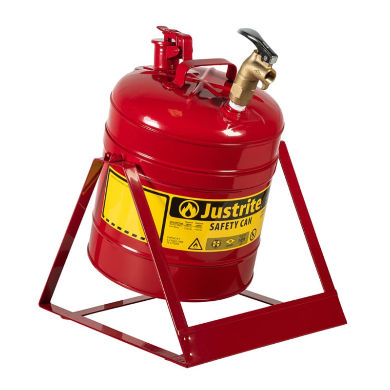 Red Type 1 Safety Can w/ Tilt Stand | 5 Gal, Self Close Faucet ...