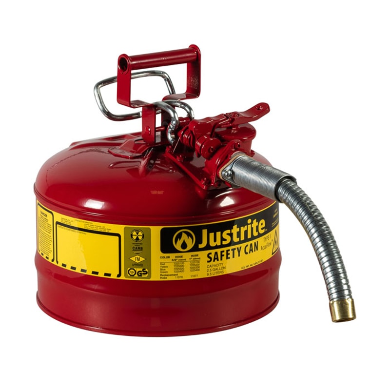 2.5 Gal Safety Can for Flammables | Type II | AccuFlow™| 7225130 | Justrite