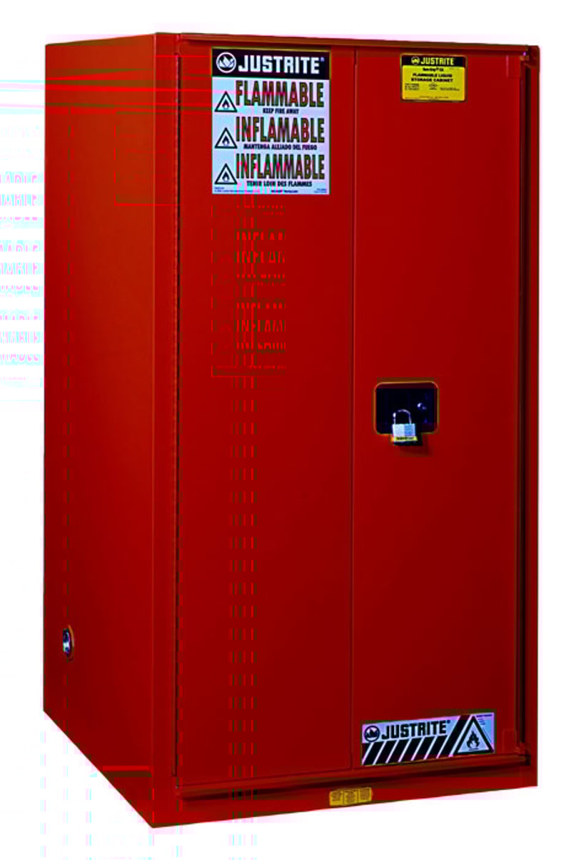Red Flammable Safety Cabinet | 60 Gal, 2 Self-Close Doors | 896021 ...