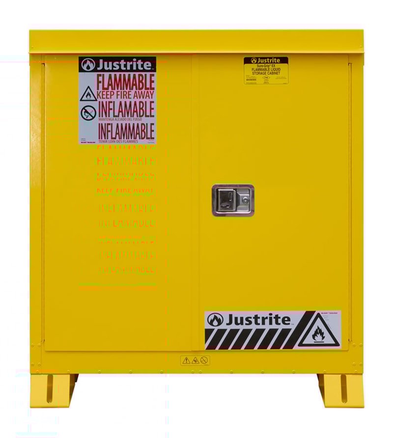 30 Gal Outdoor Flammable Storage Cabinet | Self Close Doors | Justrite